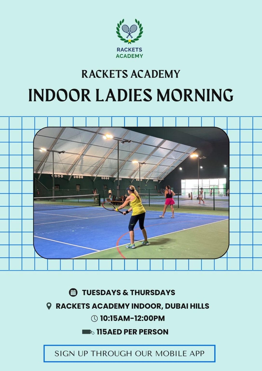 Rackets Academy Indoor – Dubai Hills – Rackets Academy